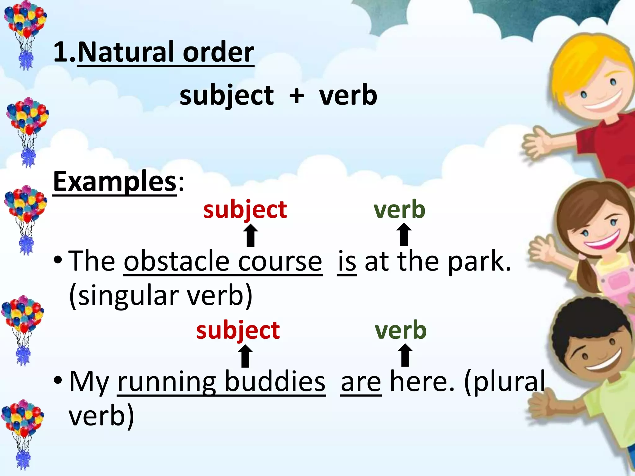 SUBJECT VERB AGREEMENT 5 | PPTX