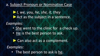 CATEGORIES OF PRONOUN 6 | PPTX