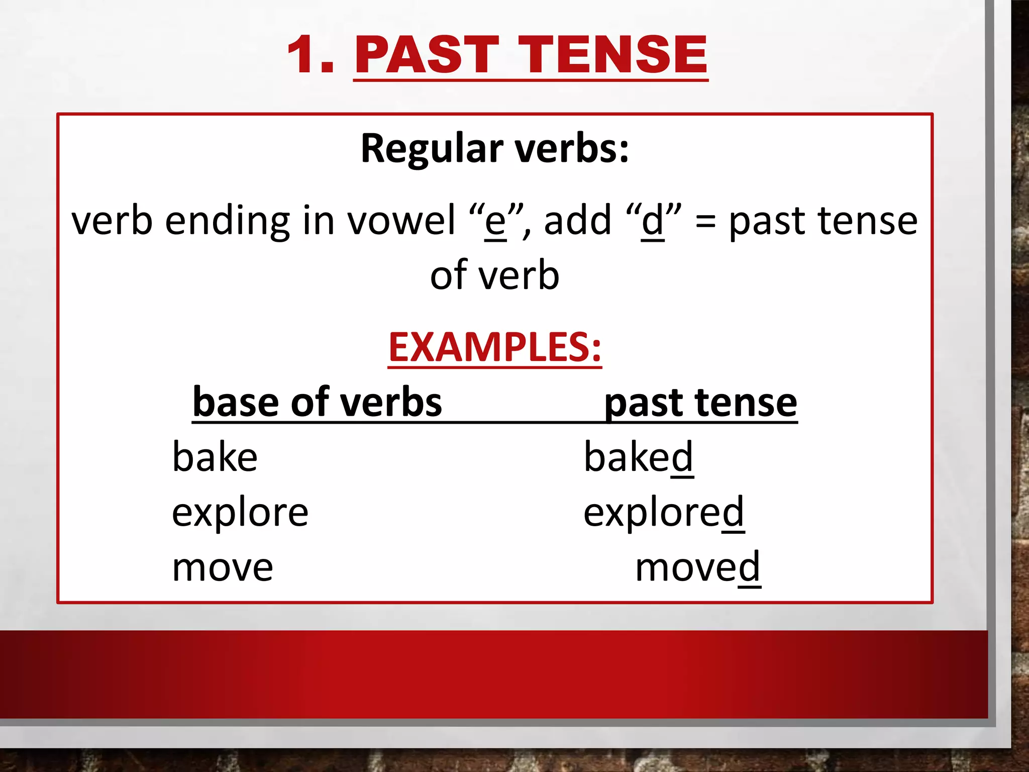 TENSES OF VERBS 6 | PPTX