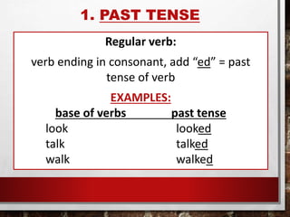 TENSES OF VERBS 6 | PPTX