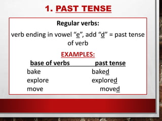 TENSES OF VERBS 6 | PPTX