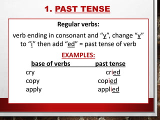 TENSES OF VERBS 6 | PPTX