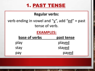 TENSES OF VERBS 6 | PPTX