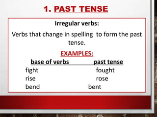 TENSES OF VERBS 6 | PPTX