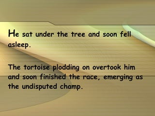 Lesson Learnt From Hare and Tortoise | PPT