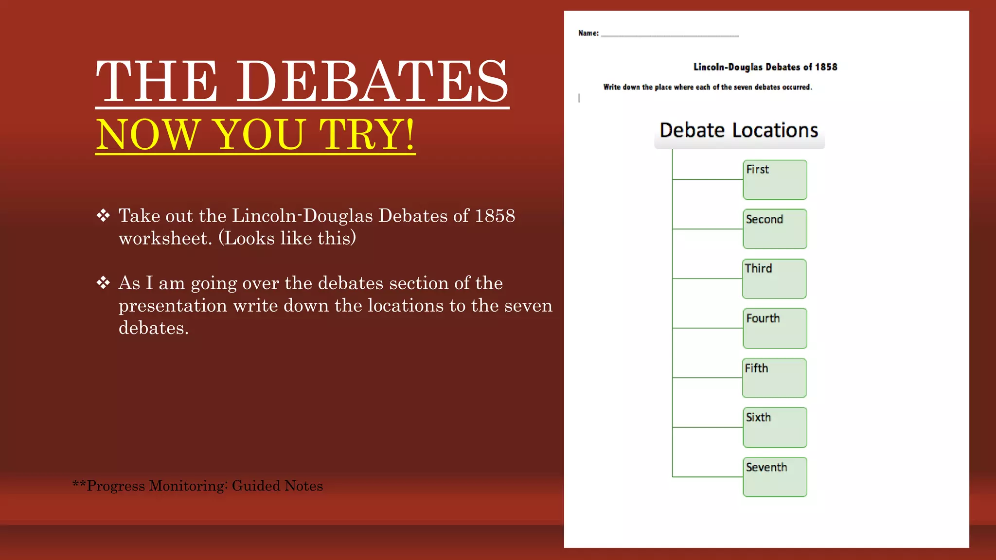 Lesson lincoln-douglas debates | PPTX