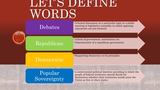 Lesson lincoln-douglas debates | PPTX