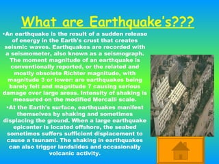 Lesson On Earthquakes Powerpoint.Ppt