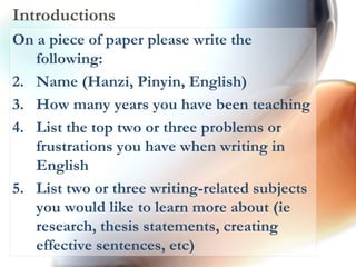 Lesson One: A Rhetorical Approach to Writing | PPT