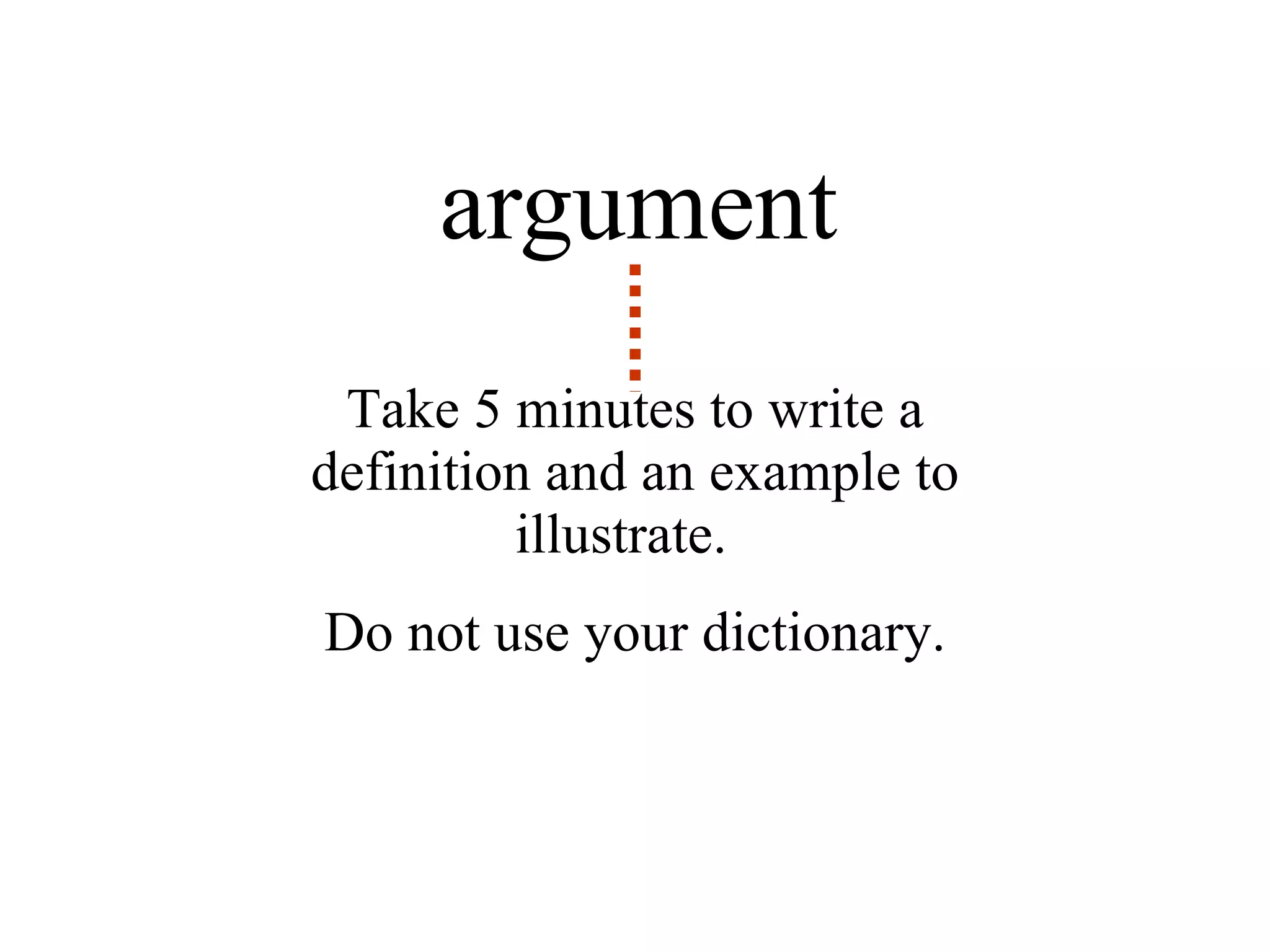 Lesson One: Why We Argue | PPT