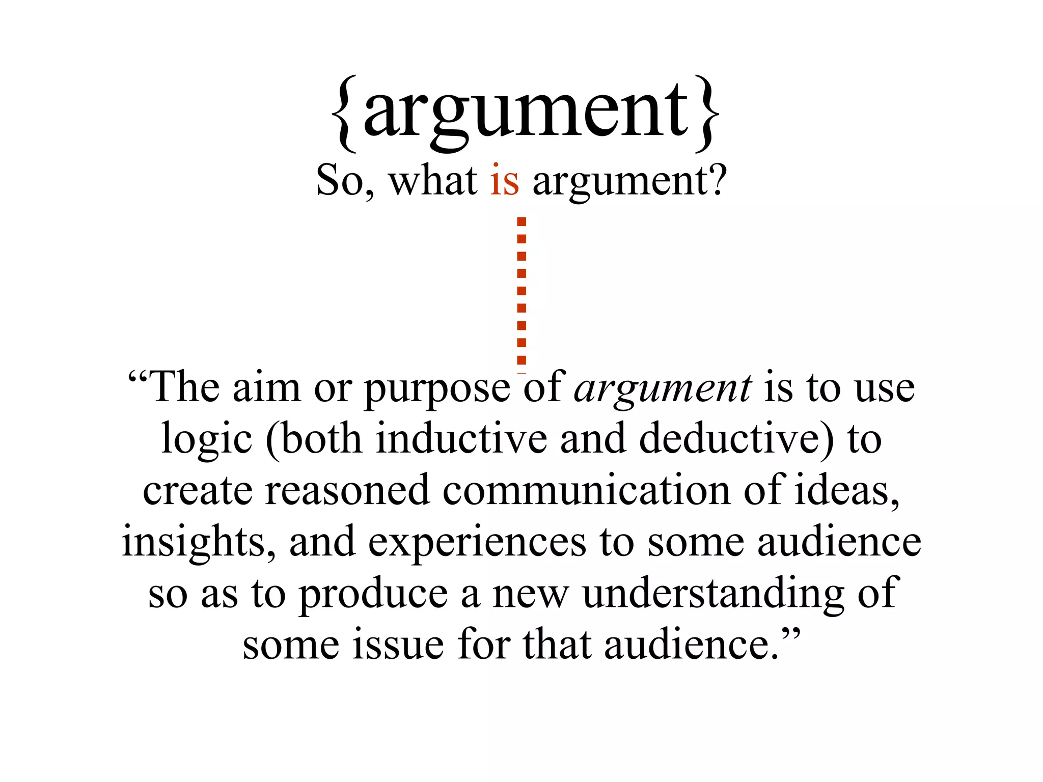 Lesson One: Why We Argue | PPT