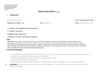 Lesson plan: How to introduce yourself- | DOCX