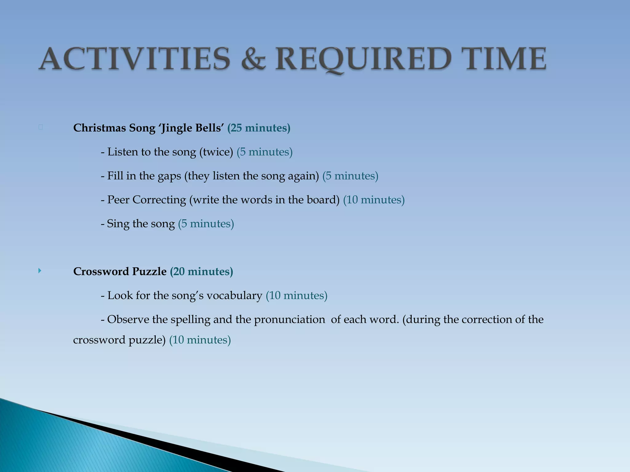 CHRISTMAS LESSON PLAN | PPT