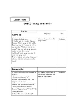 Lesson plan | DOCX