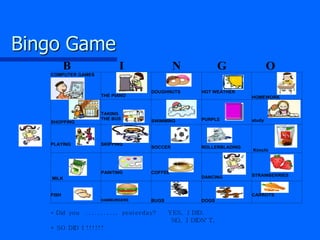 Lesson plan bingo | PPT