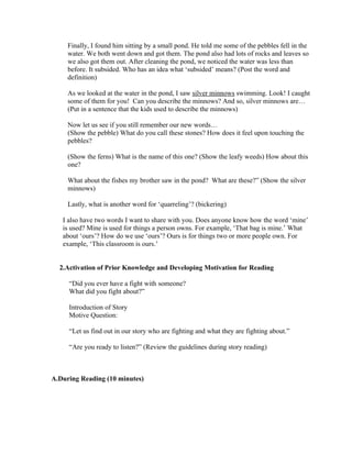 Lesson Plan For Kindergarten | ODT