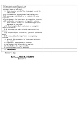 Lesson-Plan-in-English-10-BY: Sir Paulol | DOCX