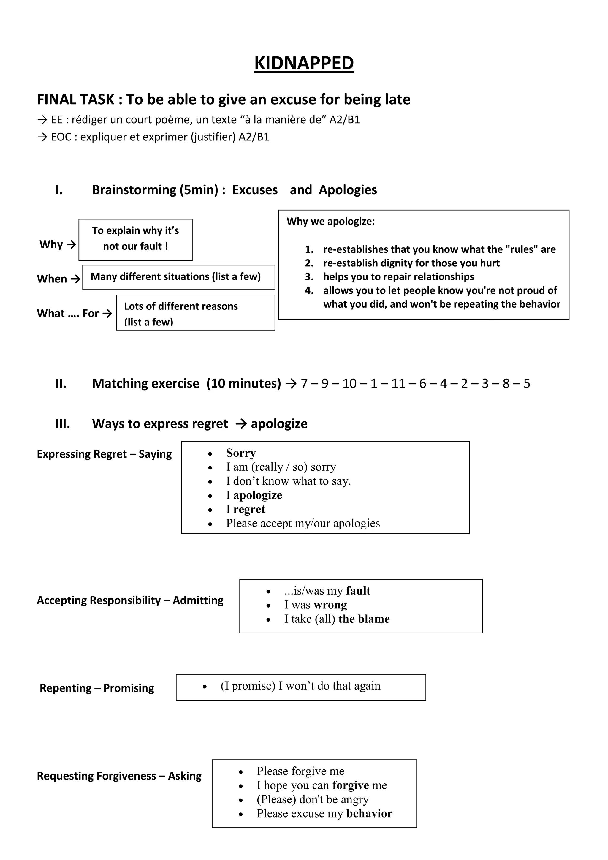 Lesson plan-kidnapped (1) (writing acivities) | PDF
