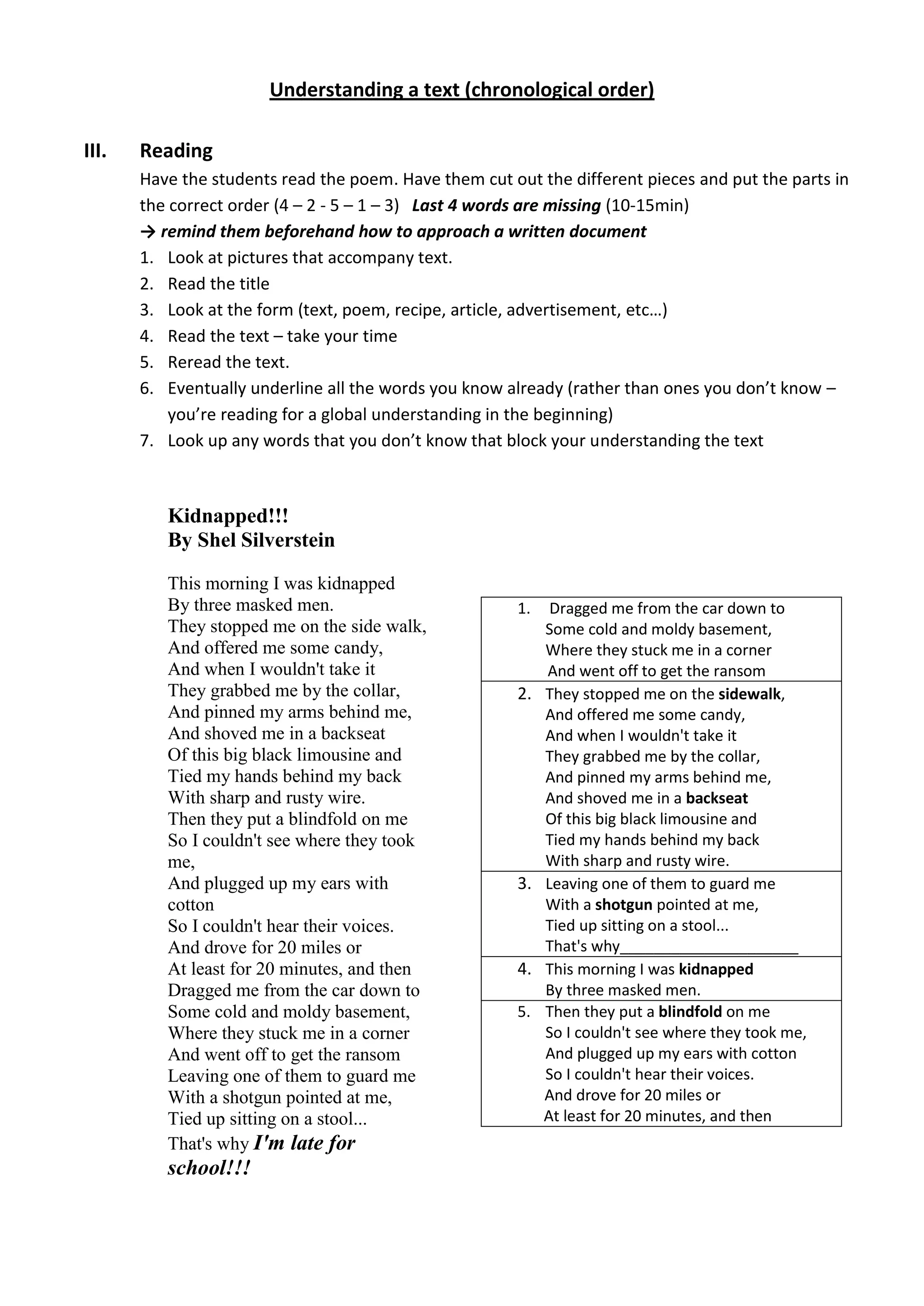 Lesson plan-kidnapped (1) (writing acivities) | PDF