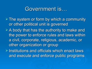 Lesson Plan One Government 3 | PPT