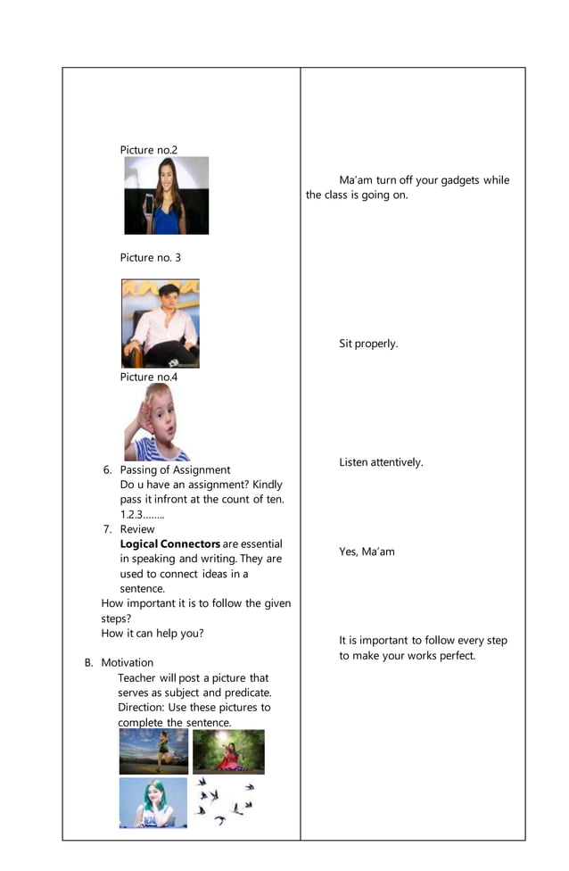 Lesson plan- simple sentences | DOCX