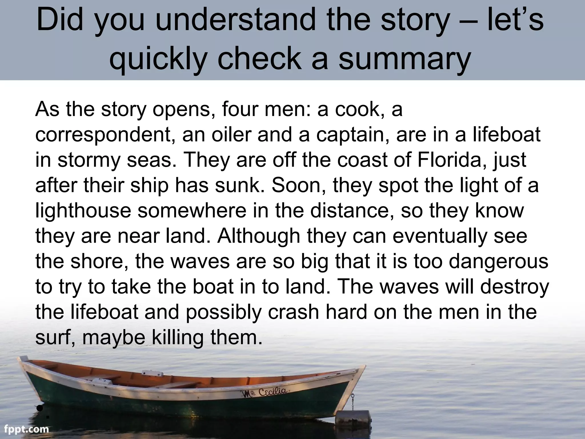The Open Boat | PPT