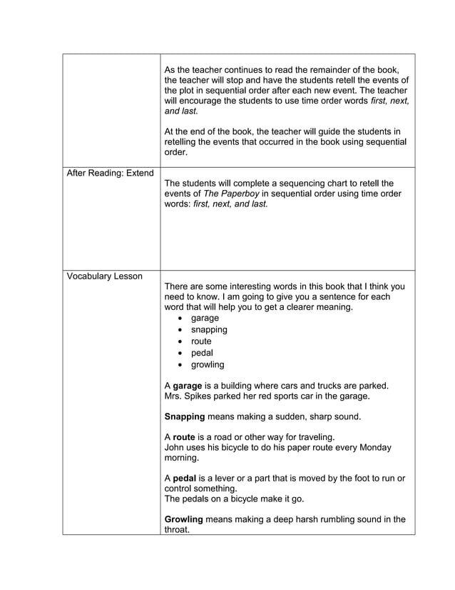 Lesson plan the paperboy | DOC | Comics and Graphic Novels | Books and ...