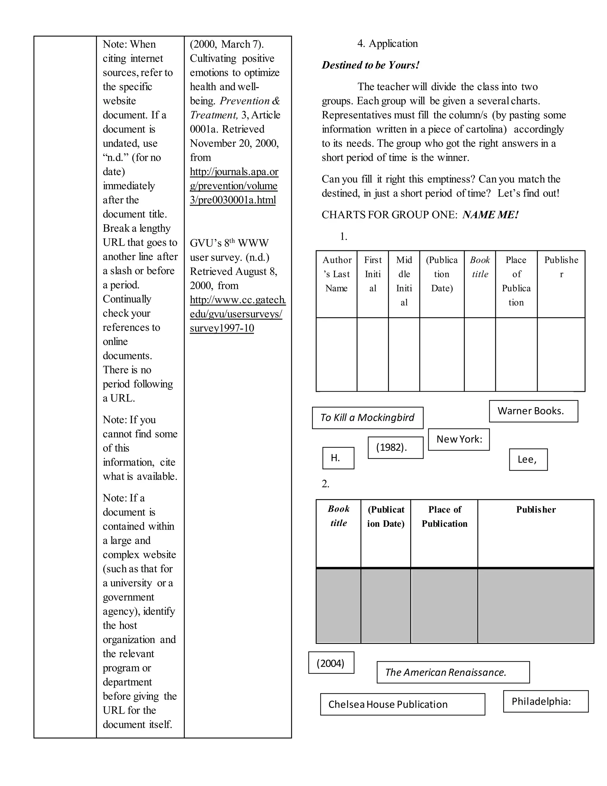 SAMPLE: Grade 10 - APA Bibliography Detailed Lesson Plan | DOCX