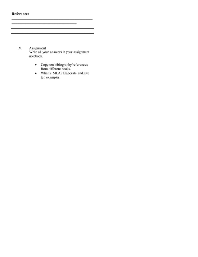 SAMPLE: Grade 10 - APA Bibliography Detailed Lesson Plan | DOCX