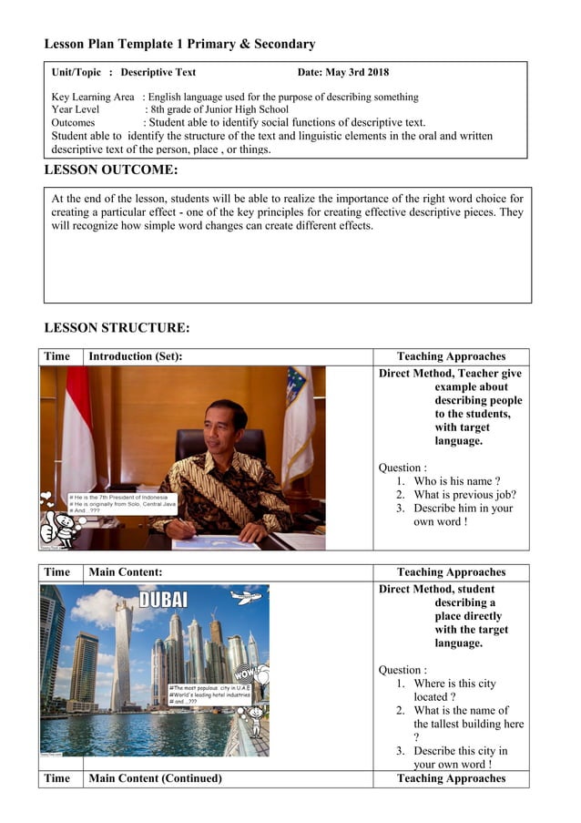 Interactive Lesson Plan | PDF