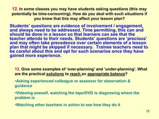 Lesson planning-revision&consolidation | PDF