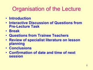 Lesson planning-revision&consolidation | PDF