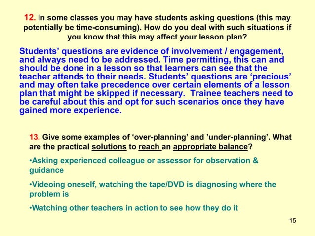 Lesson planning-revision&consolidation
