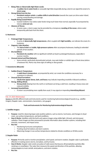 Natural Hazards (Geological, Hydrometeorological, and many more) | DOCX