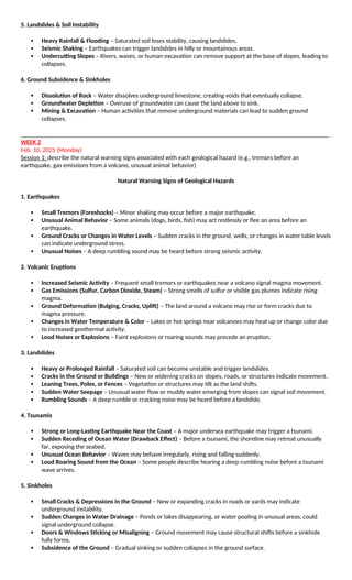 Natural Hazards (Geological, Hydrometeorological, and many more) | PDF