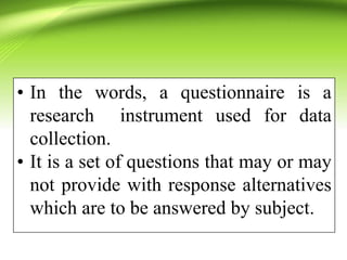 Lesson - Questionnaire.pptx