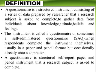 Lesson - Questionnaire.pptx