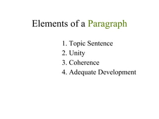 Lesson Six Developing Paragraphs | PPT