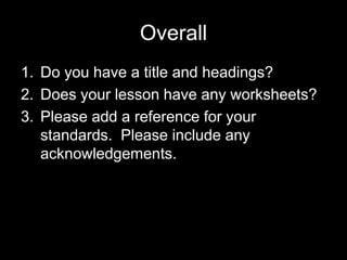 Lesson Summary Feedback | PPT