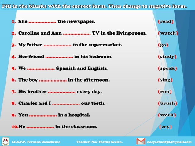 LESSON 0009 - THE PRESENT SIMPLE-NEGATIVE FORM.pdf | Homework and Study ...