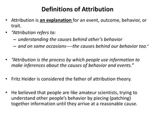 Social Perception Attribution | PPTX
