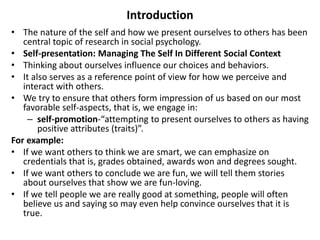 The Self --- Who Am I ? | PPTX