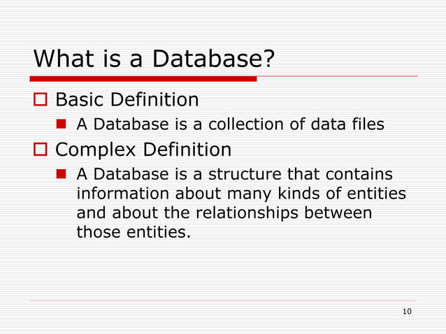 Lesson00 intro to databases | PPT