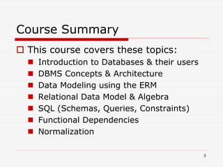 Lesson00 intro to databases | PPT