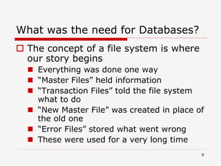 Lesson00 intro to databases | PPT