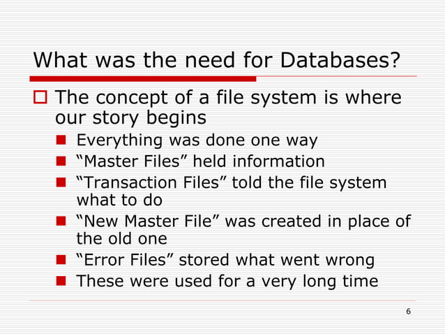 Lesson00 intro to databases | PPT