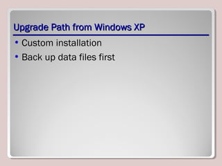 Lesson 1 - Introducing, Installing, and Upgrading Windows 7 | PPT