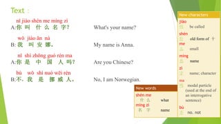 Basic Chinese Lesson 01 | PPTX