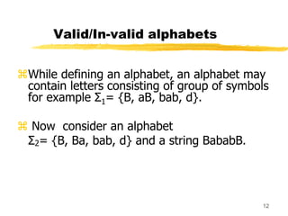Theory of Automata Lesson 01 | PPT