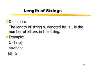 Theory of Automata Lesson 01 | PPT